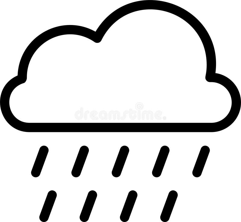 Raining Icon stock vector. Illustration of brand, forecast - 244715387