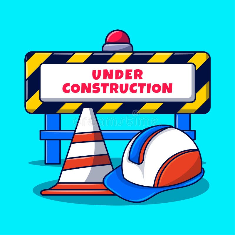 Under Construction Hand Drawn Colored Clipart Stock Vector ...