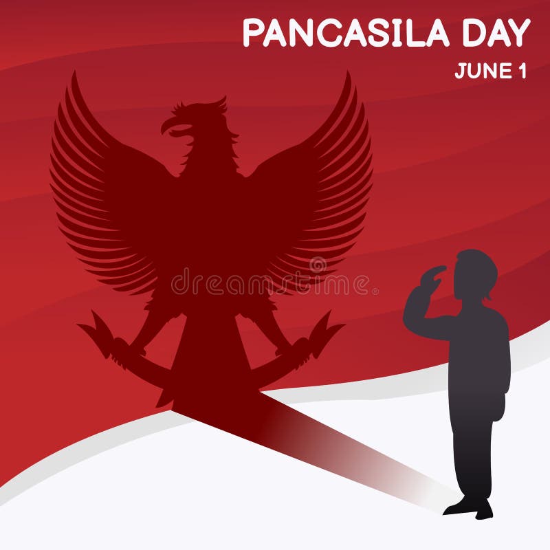 The Symbol of the Garuda Pancasila with a Red and White Flag As a ...