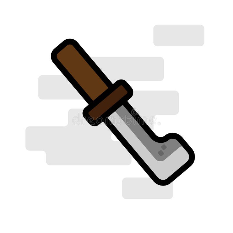 Square Sharp Dagger Weapon Flat Design Cartoon Stock Vector ...