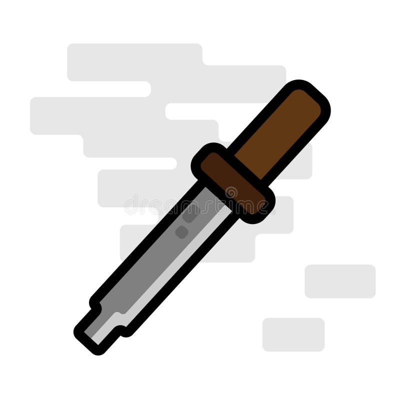 Square Sharp Blade Weapon or Sword or Katana Flat Design Cartoon Stock ...