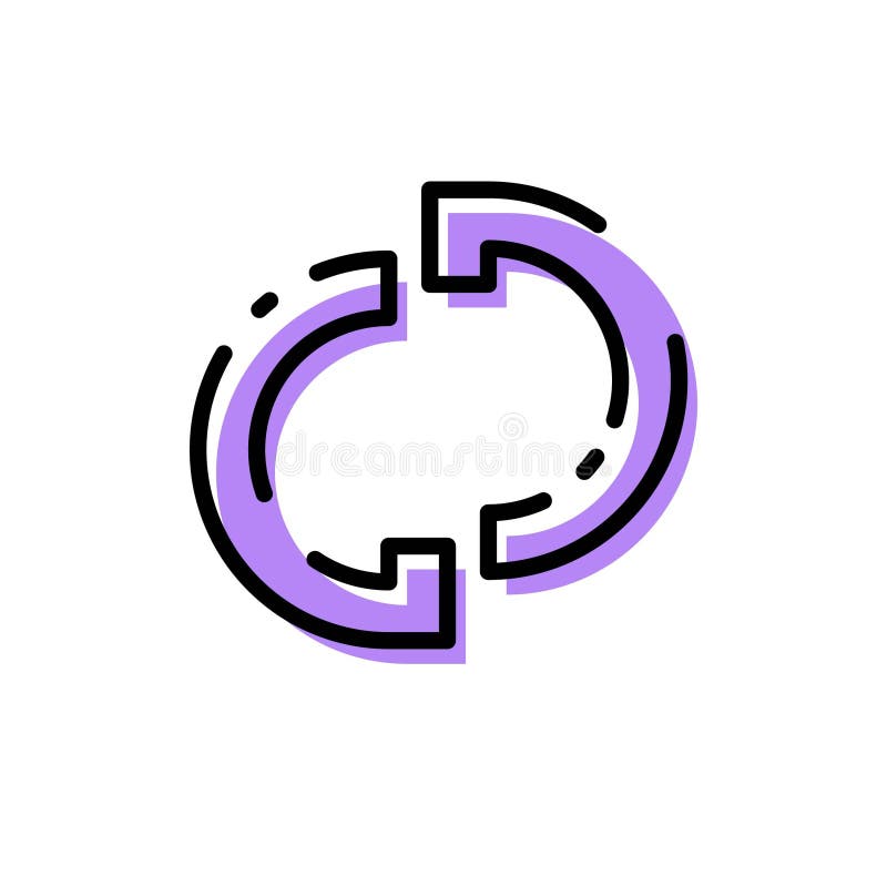 Cute Purple Folder File Icon Flat Design Stock Vector - Illustration of ...