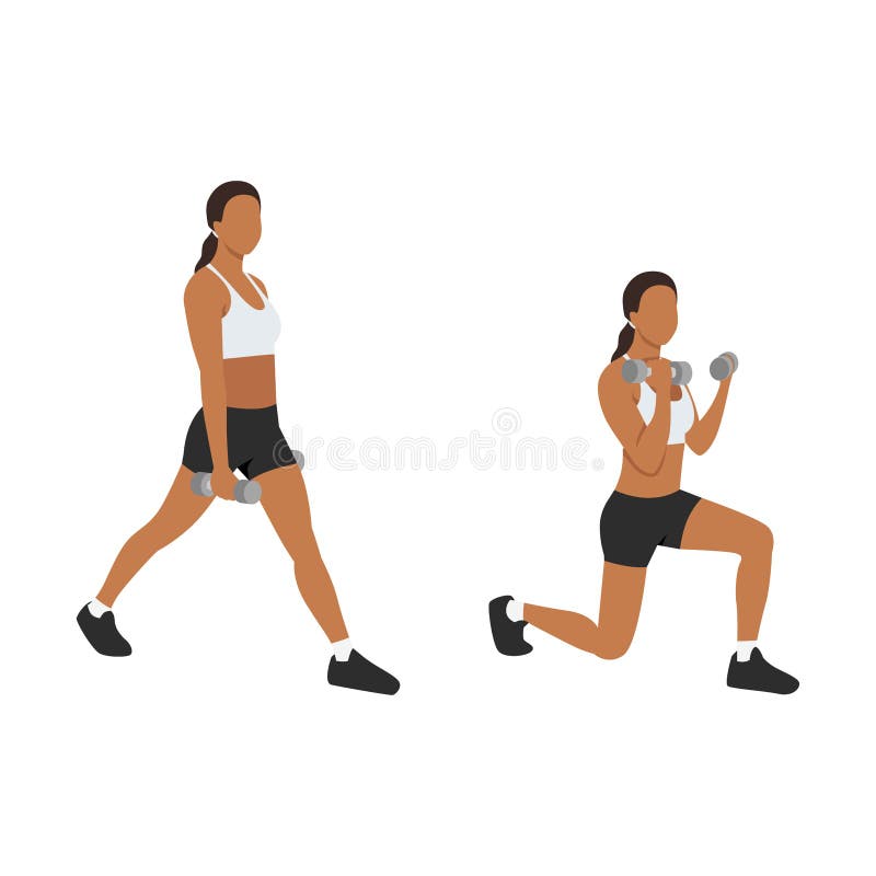 Bulgarian Split Squat Stock Illustrations – 51 Bulgarian Split Squat ...