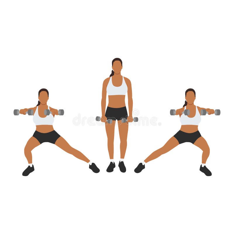 Dumbbell Side Lunge Stock Illustrations – 29 Dumbbell Side Lunge Stock ...