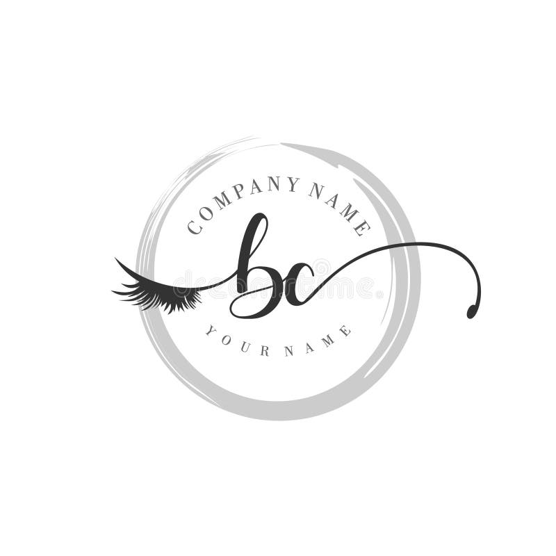 Initial BC Logo Handwriting Beauty Salon Fashion Modern Luxury Monogram ...