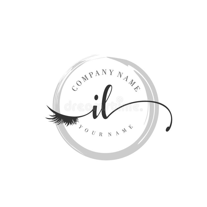 Initial IL Logo Handwriting Beauty Salon Fashion Modern Luxury Monogram ...