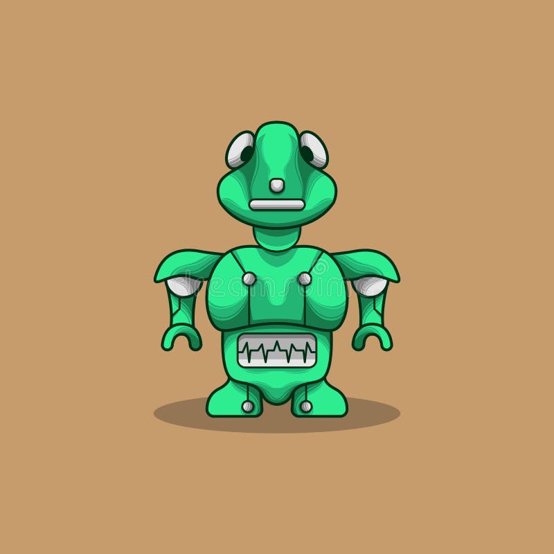 Frog Cute Mascot Mecha Robot Stock Vector - Illustration of guard ...
