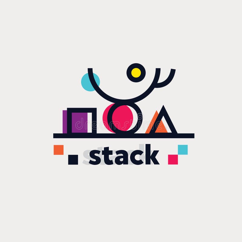 Stack Geometris Logo for All Kinds of Products and Brands Stock Vector ...