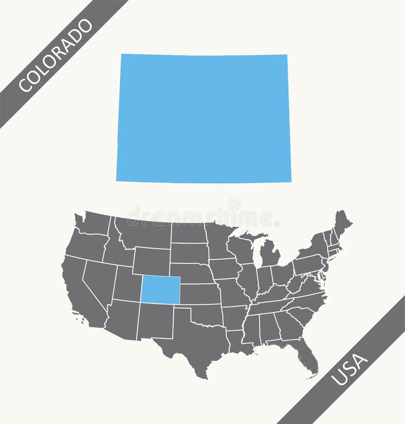 Colorado map outlines stock vector. Illustration of contour - 246473342