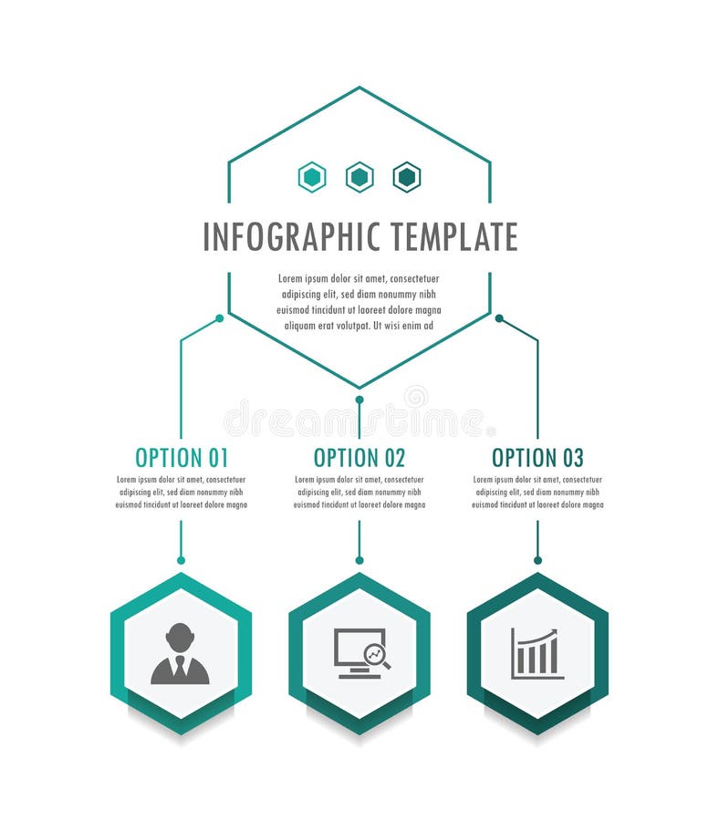 Step Three Gradient Infographic Business Template Design Stock Vector ...