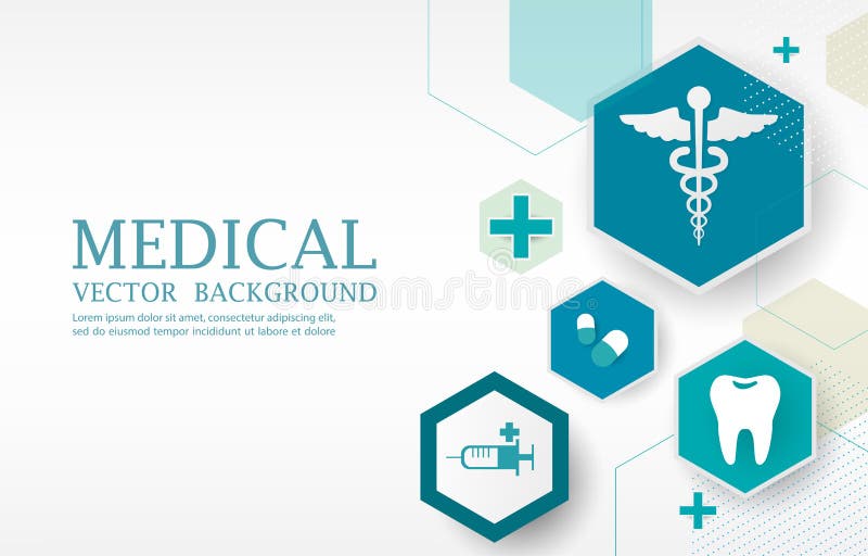White Modern Medical Vector Background.geometric Hexagon Shape Stock ...