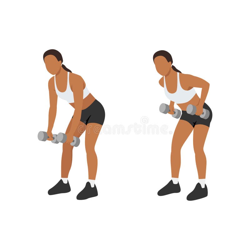 Bent Over Row Workout Back Stock Illustrations – 60 Bent Over Row ...