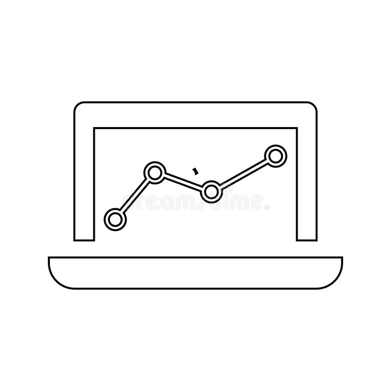 Analytics, Graph, Computer, Monitoring, Report Icon. Outline Vector ...