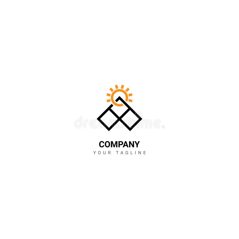 Monoline Logo or Window Monogram Represents a Company or Business Stock ...