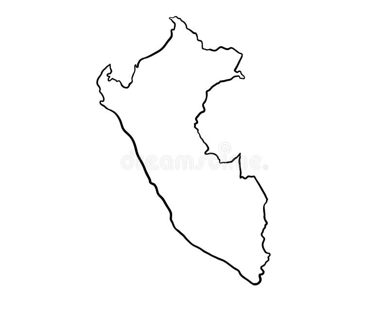 Peru - Hand-Drawn Map Lllustration Stock Illustration - Illustration of ...