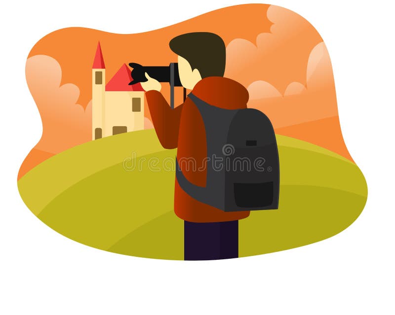Vector Graphic Illustration, Photographer Take a Picture, Photography ...