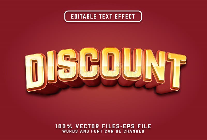 Discount 3d Text Effect Premium Vectors Stock Vector - Illustration of ...