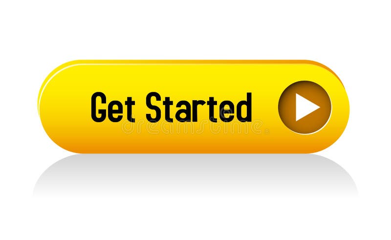 Get started button stock vector. Illustration of graphic - 251858175