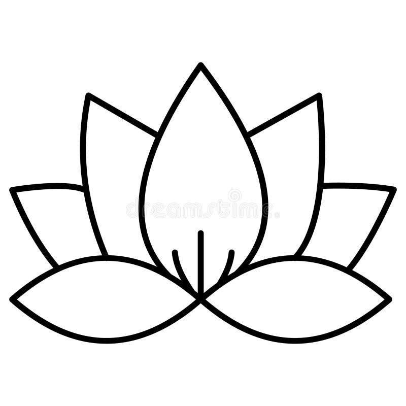 Lotus Which Can Easily Modify or Edit Stock Vector - Illustration of ...