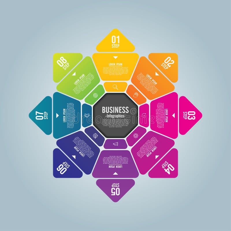 Gradient Infographic Process Element Design Stock Vector - Illustration ...
