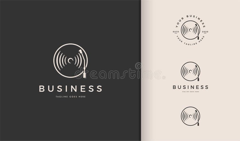 Simple modern music logo stock vector. Illustration of emblem - 252003125