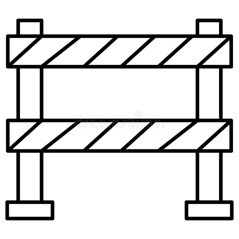 Barrier Which Can Easily Modify or Edit Stock Vector - Illustration of ...