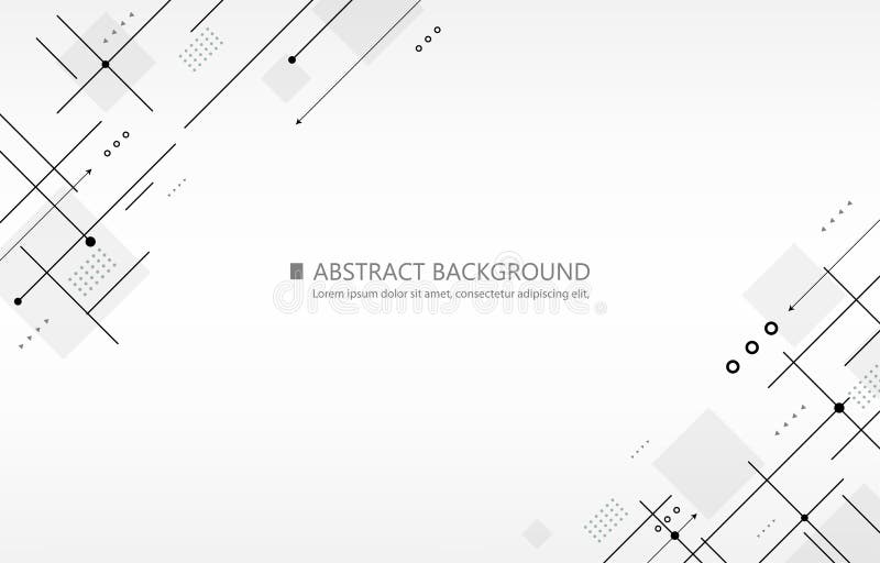 Vector Abstract Geometric Square Line Pattern on White Background Stock ...