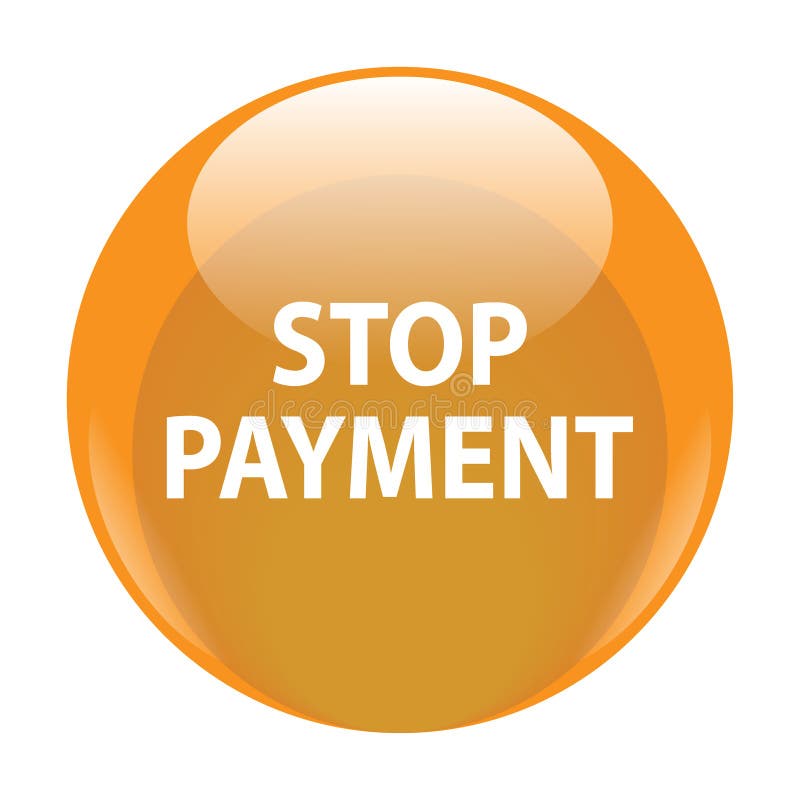 Stop Payment Vector Web Button Stock Illustration - Illustration of ...