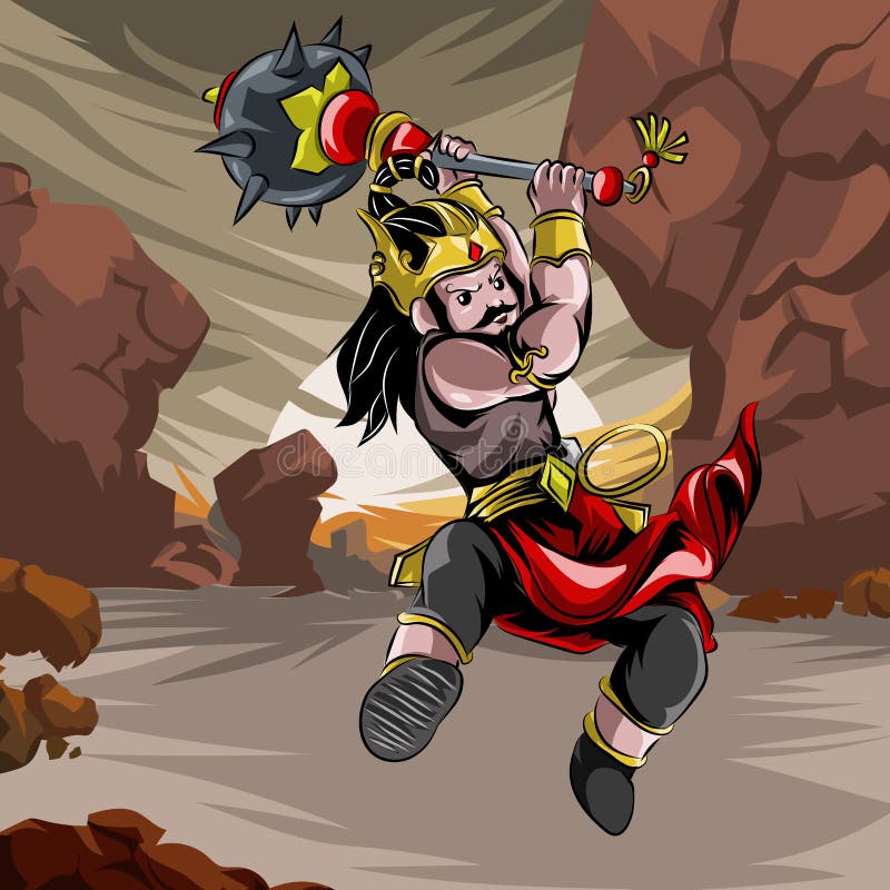 Bima Pandawa stock vector. Illustration of vector, violent - 253064771