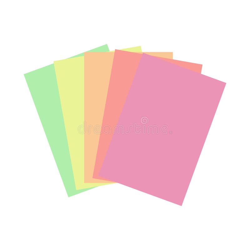 Colorful Paper Set for Art Craft Vector Stock Vector - Illustration of ...