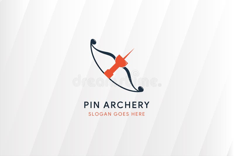 Pin Archery Logo Design Template Stock Vector - Illustration of arrow ...
