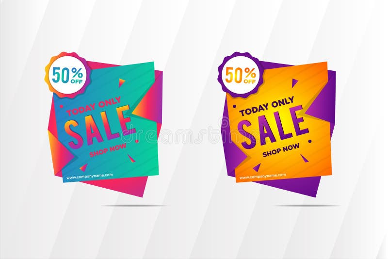 Orange and Green Shopping Label, Cheap Product Marketing Emblem Stock ...