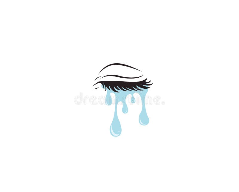 Crying Eyes Design Complete with Tears Stock Image - Illustration of ...
