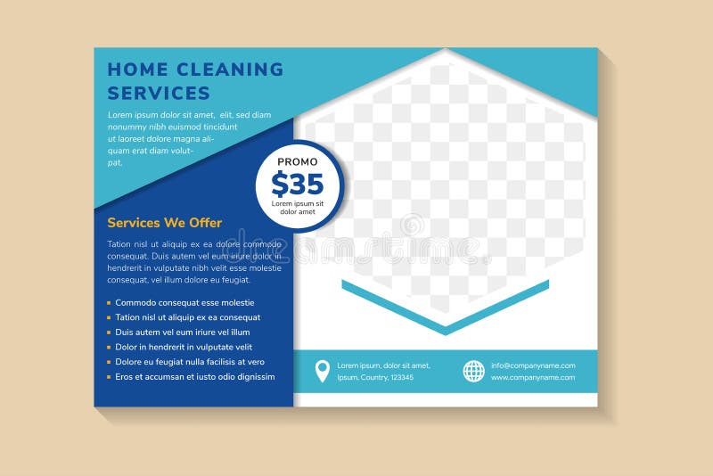 Home Cleaning Services Banner Design Template in Horizontal Layout ...