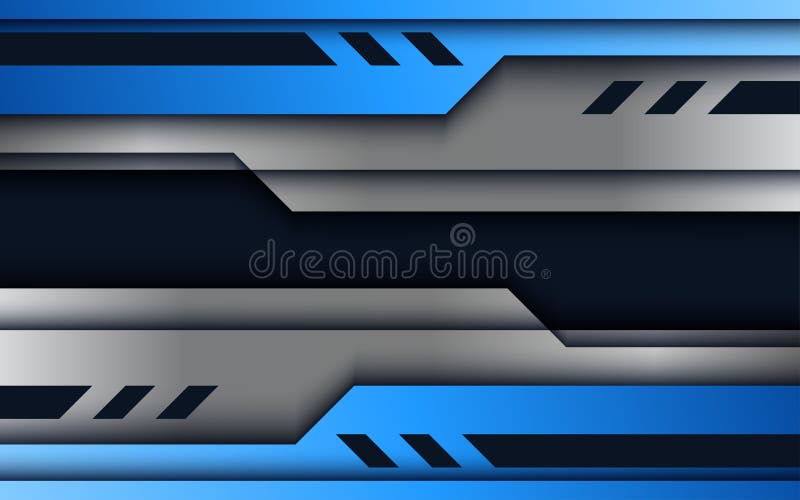 Modern Abstract Blue and Silver Gradient Dynamic Cyber Futuristic ...