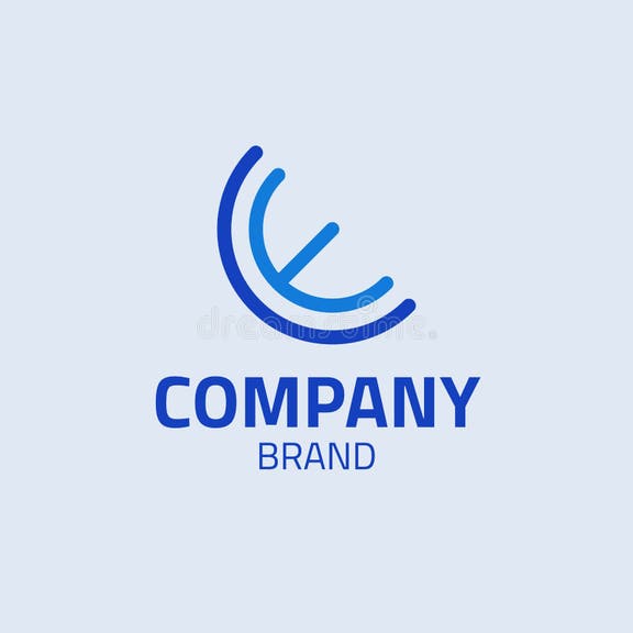 Four-Letter Logo Composed by Two Lines Stock Vector - Illustration of ...