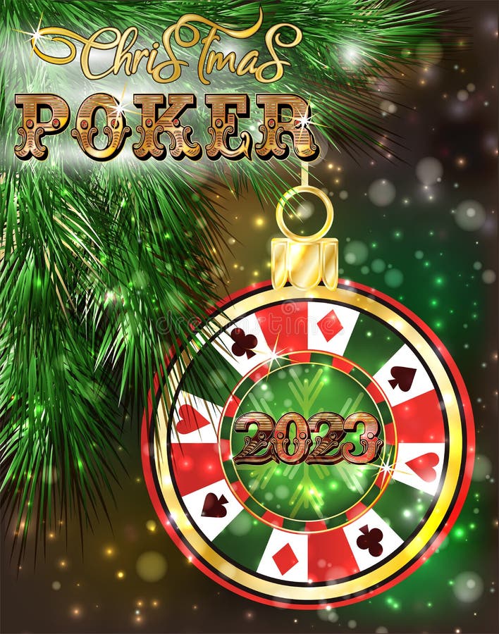 Happy New 2023 Year. Christmas Casino Banner with Poker Chip Stock ...
