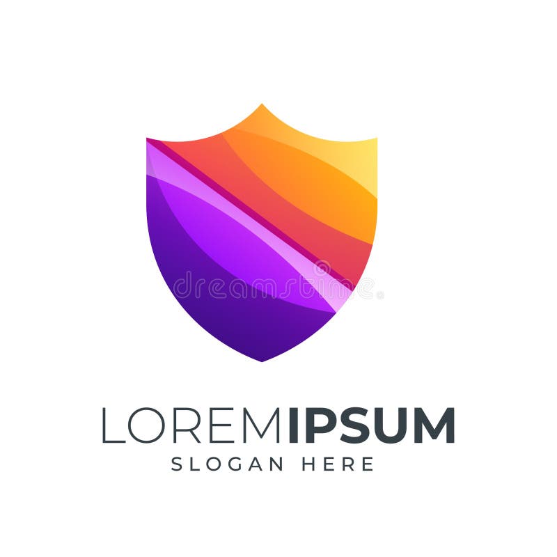 Shield Protector logo icon stock vector. Illustration of design - 255066275