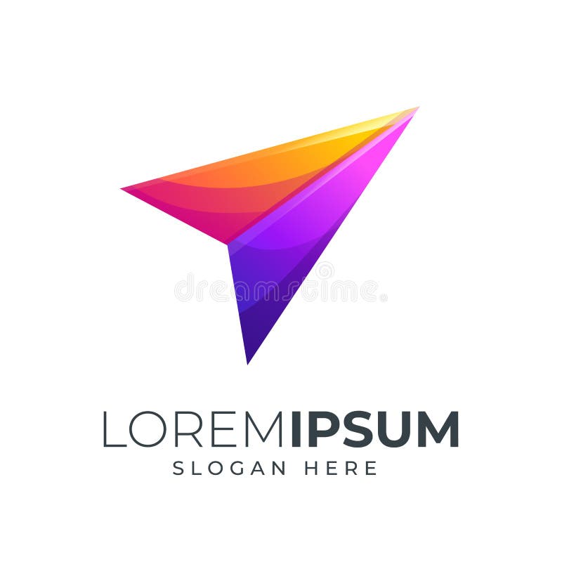 Sent colorful logo icon stock vector. Illustration of modern - 255066290