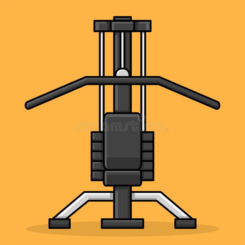 Strength Training Gym Fitness Equipment Stock Vector - Illustration of ...