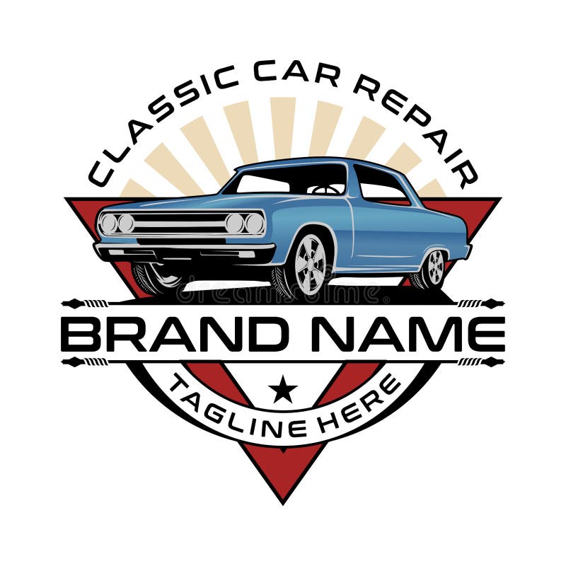 Classic Car Logo Design Inspiration. Stock Illustration - Illustration ...