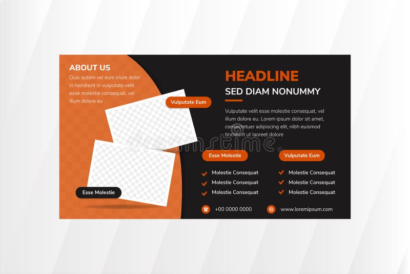 Abstract Flyer Design Template for Horizontal Layout. Tour and Travel ...