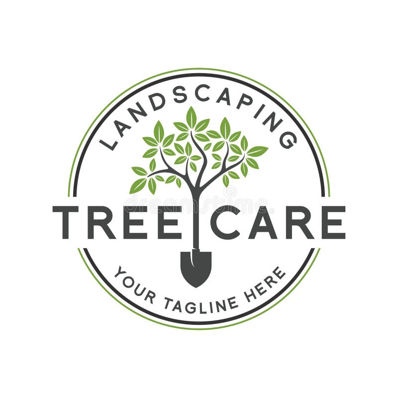 Tree Conservation Vector Logo Design. Stock Vector - Illustration of ...