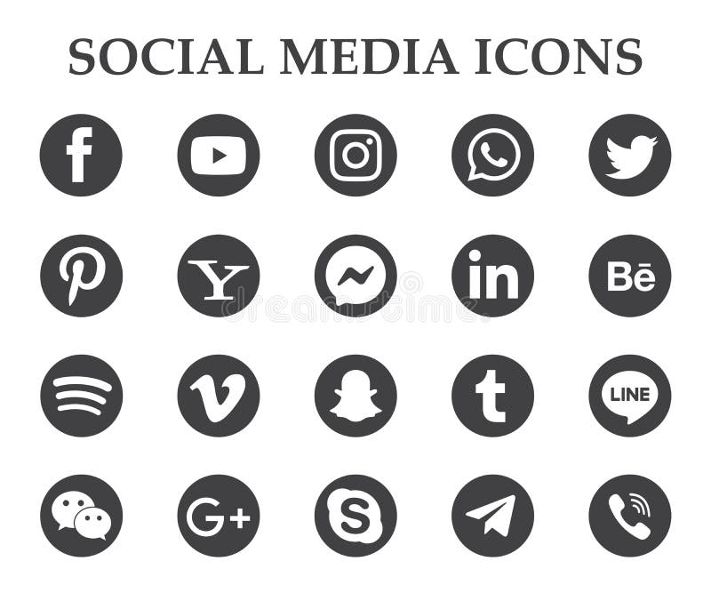 Smart Web Button Social Media and Graphics Icon Illustration Editorial ...