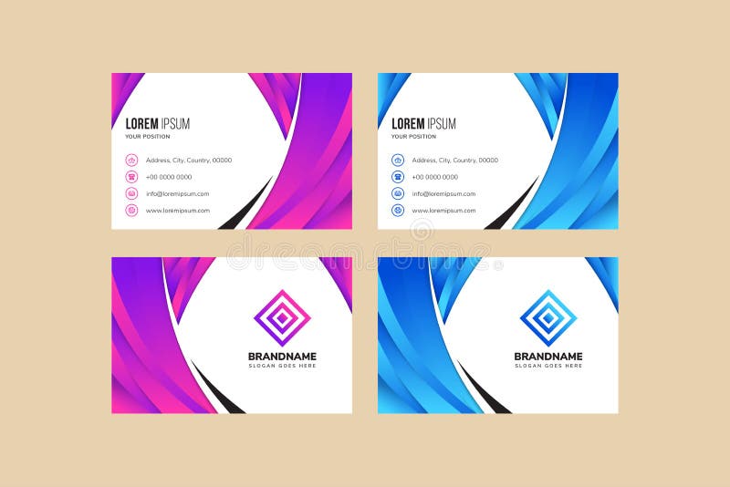 Colourful Marketing Card Pattern with Vector Curve Scene Useful for Any ...