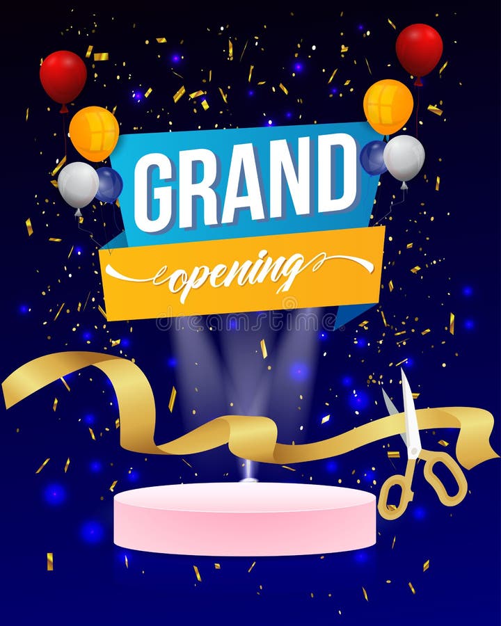 Grand Opening Ribbon Yellow Stock Illustrations – 157 Grand Opening ...