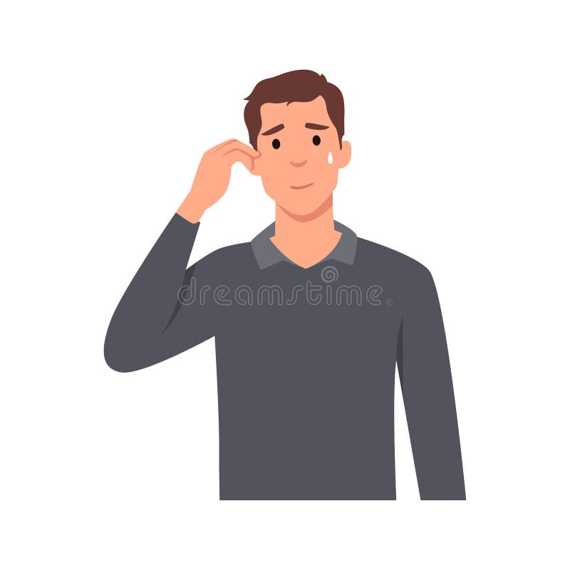 Young Man Disappointed Man with Facepalm Gesture, Stock Vector ...