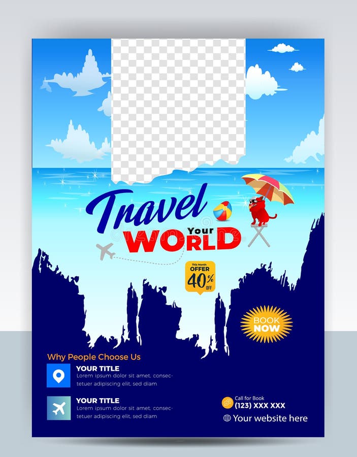 Modern Tours Flyer Design. Holiday Tourism Brochure Template. Creative ...