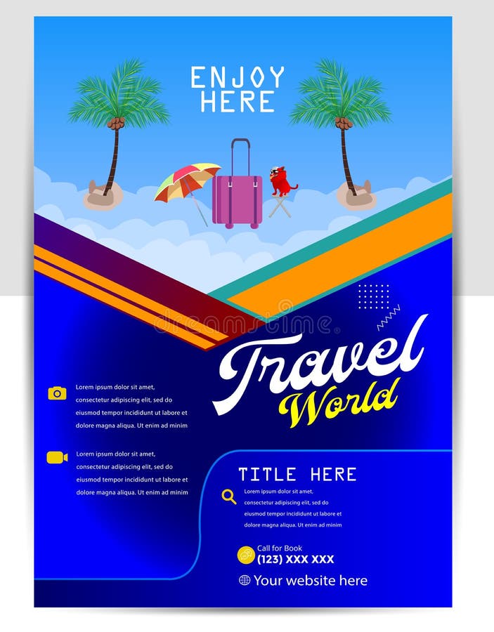Modern Tours Flyer Design. Holiday Tourism Brochure Template. Travel ...