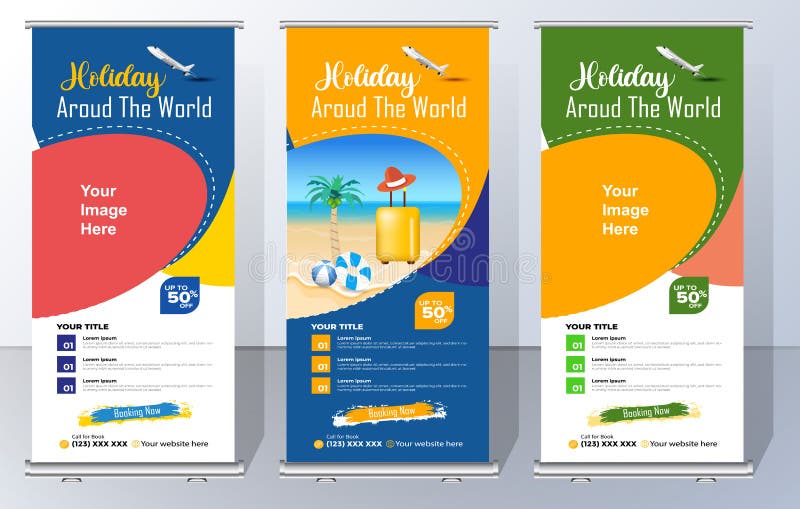 Travel Agency Roll Up. Truism X-Banner. Business Digital Roll Up Banner ...